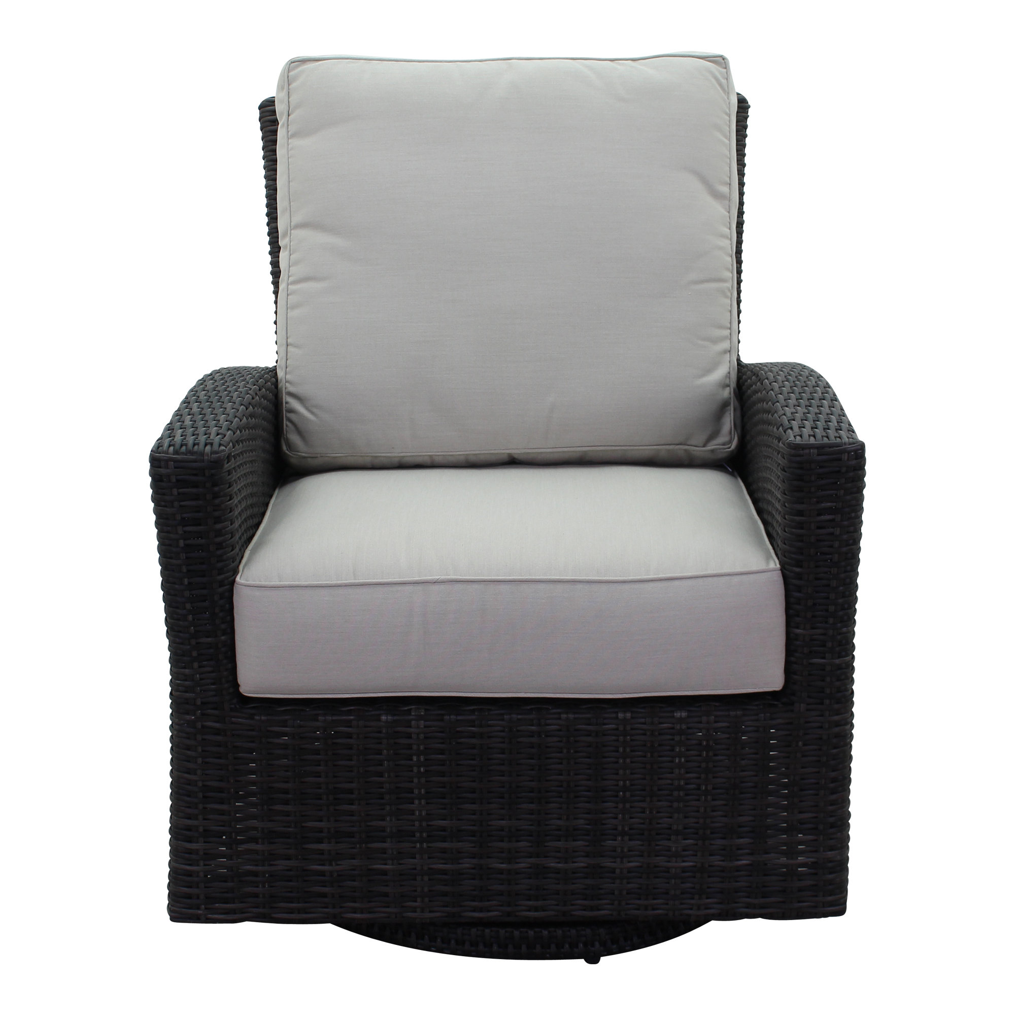 Wildon Home® Outdoor Tailings Gliding Wicker Chair with Cushions | Wayfair
