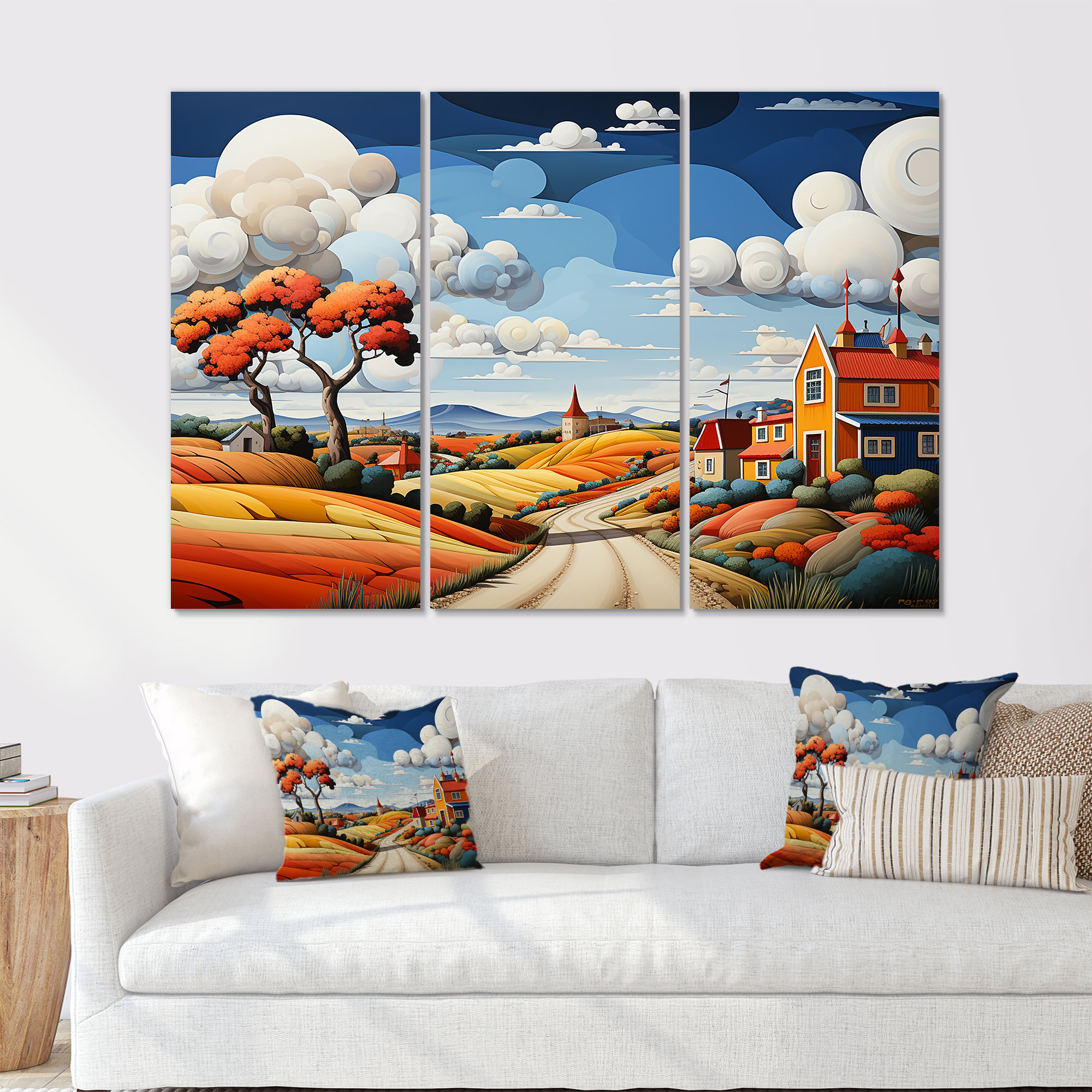 Gracie Oaks De Stijl Style County Side II - Countryside Wall Decor Set ...