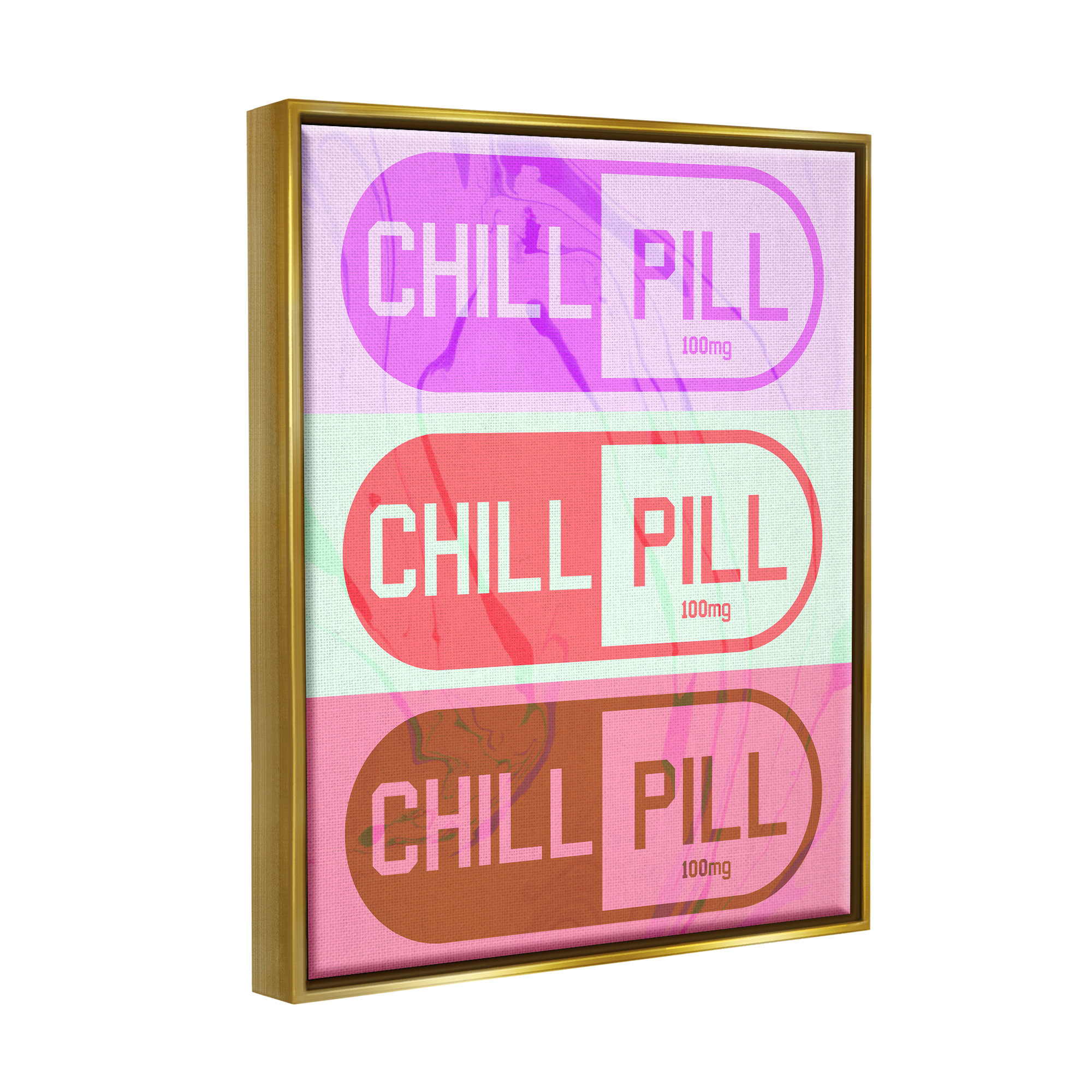 Trinx Various Chill Pill Shapes Floating Canvas Wall Art By Daphne ...