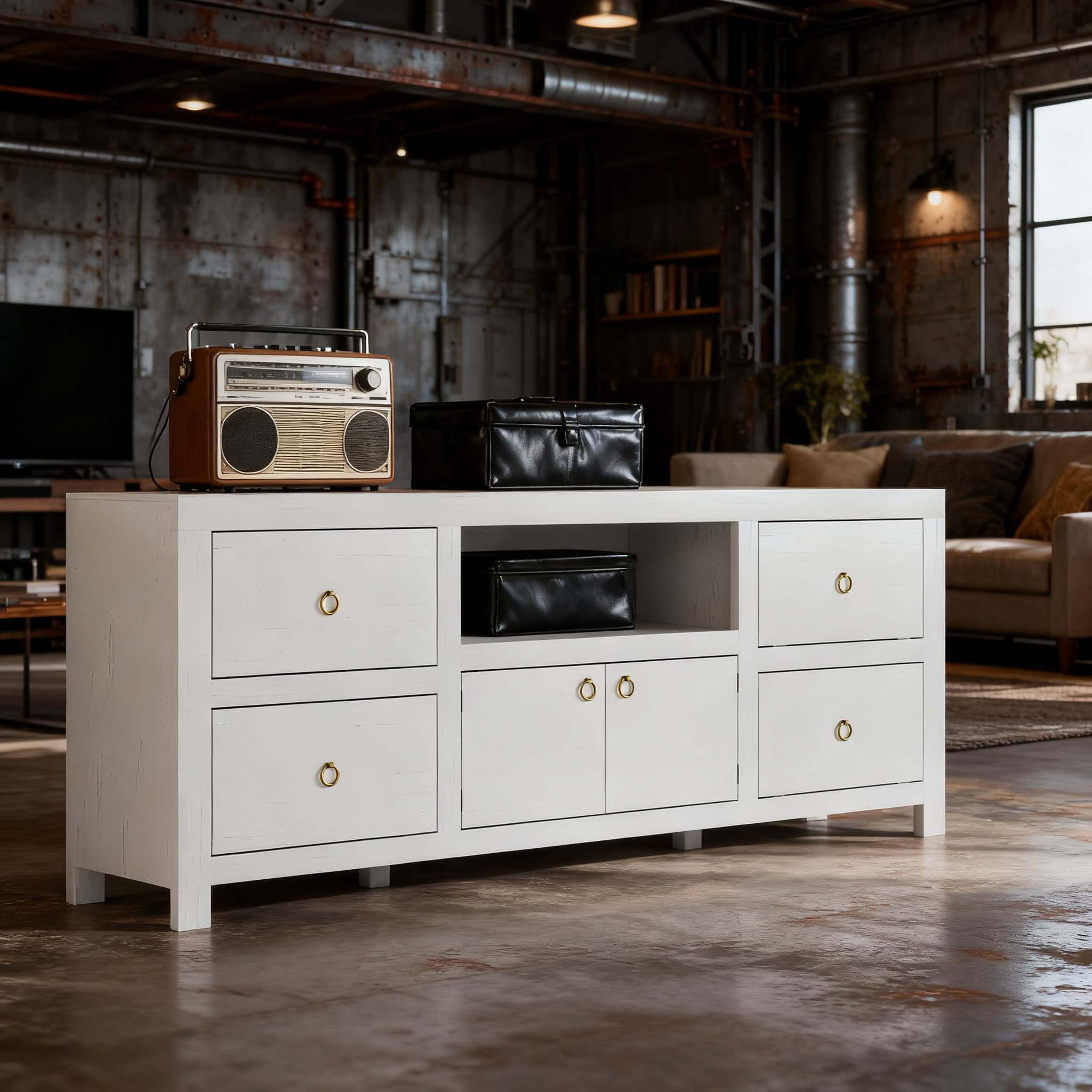 Breakwater Bay Farmhouse TV Stand For 75-80 Inch Tvs, 70-Inch Long ...