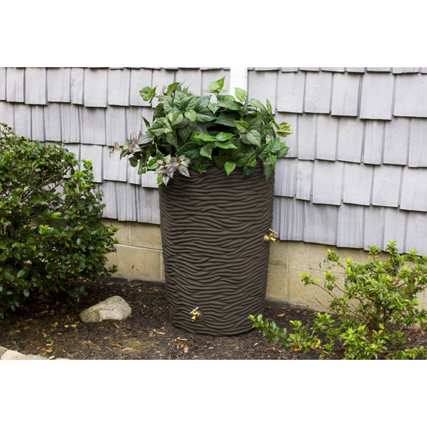 Good Ideas 90 Gallons Plastic Drainable Dual Overflow Planter Rain ...