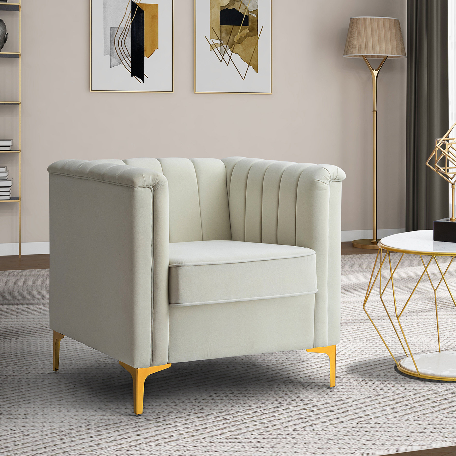 Everly Quinn Rafael 31.9" Wide Arm Chair | Wayfair