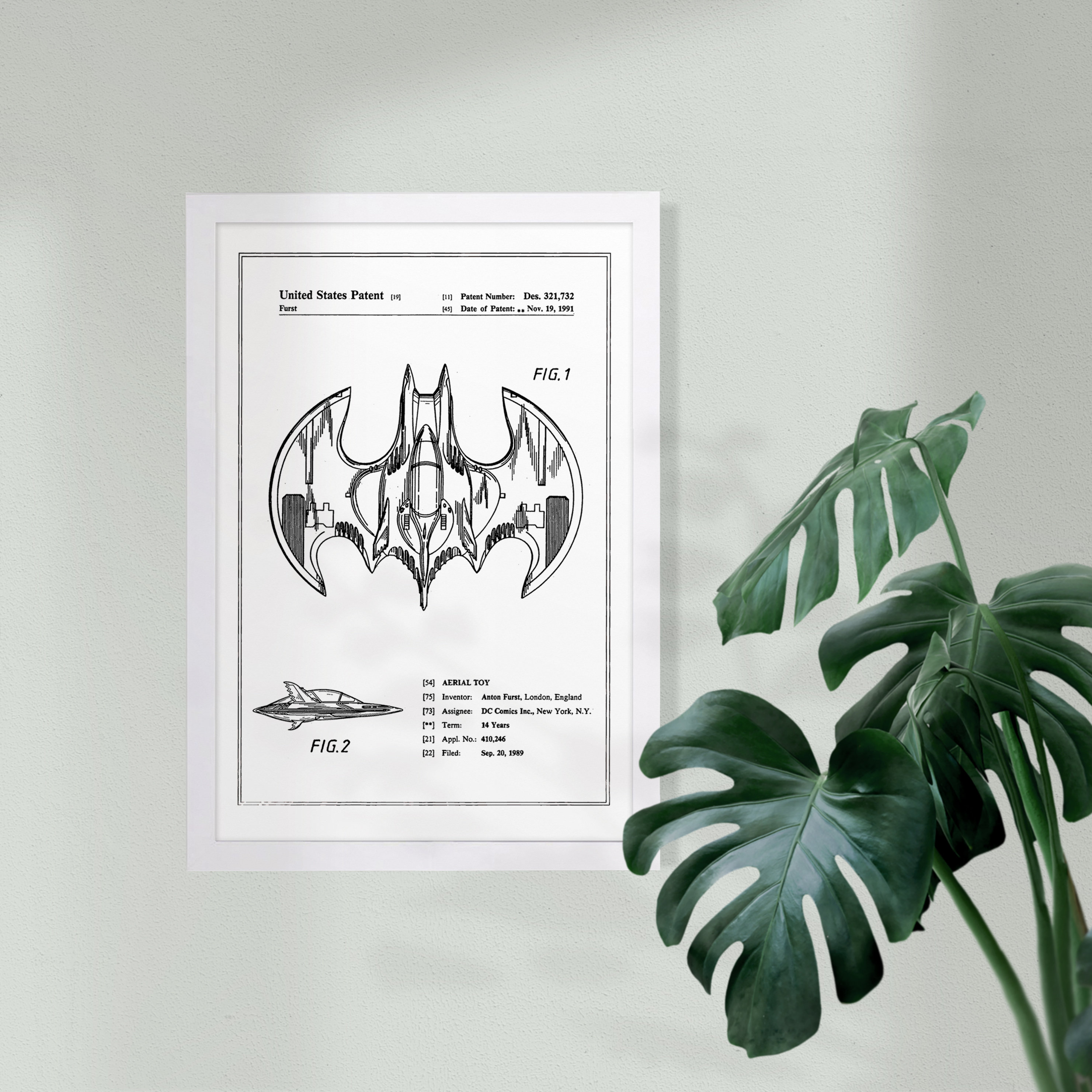 Art Remedy Aerial Bat Toy 1991, Silver Metallic by Oliver Gal - Graphic ...