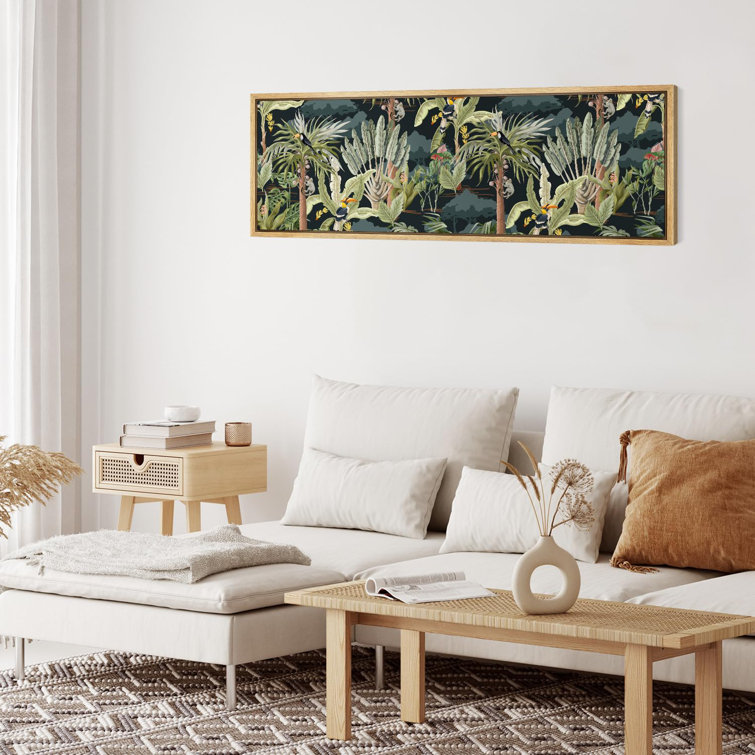 IDEA4WALL Tropical Splendor Exotic Birds And Flora Framed On Canvas ...
