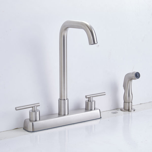 TAYANUC Two-Handle Kitchen Sink Faucet with Side Sprayer, 3-Hole ...