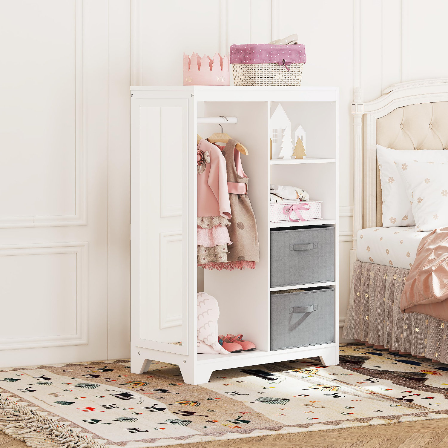Isabelle & Max™ Kids Dress Up Storage With Full Length Mirror, Kids ...