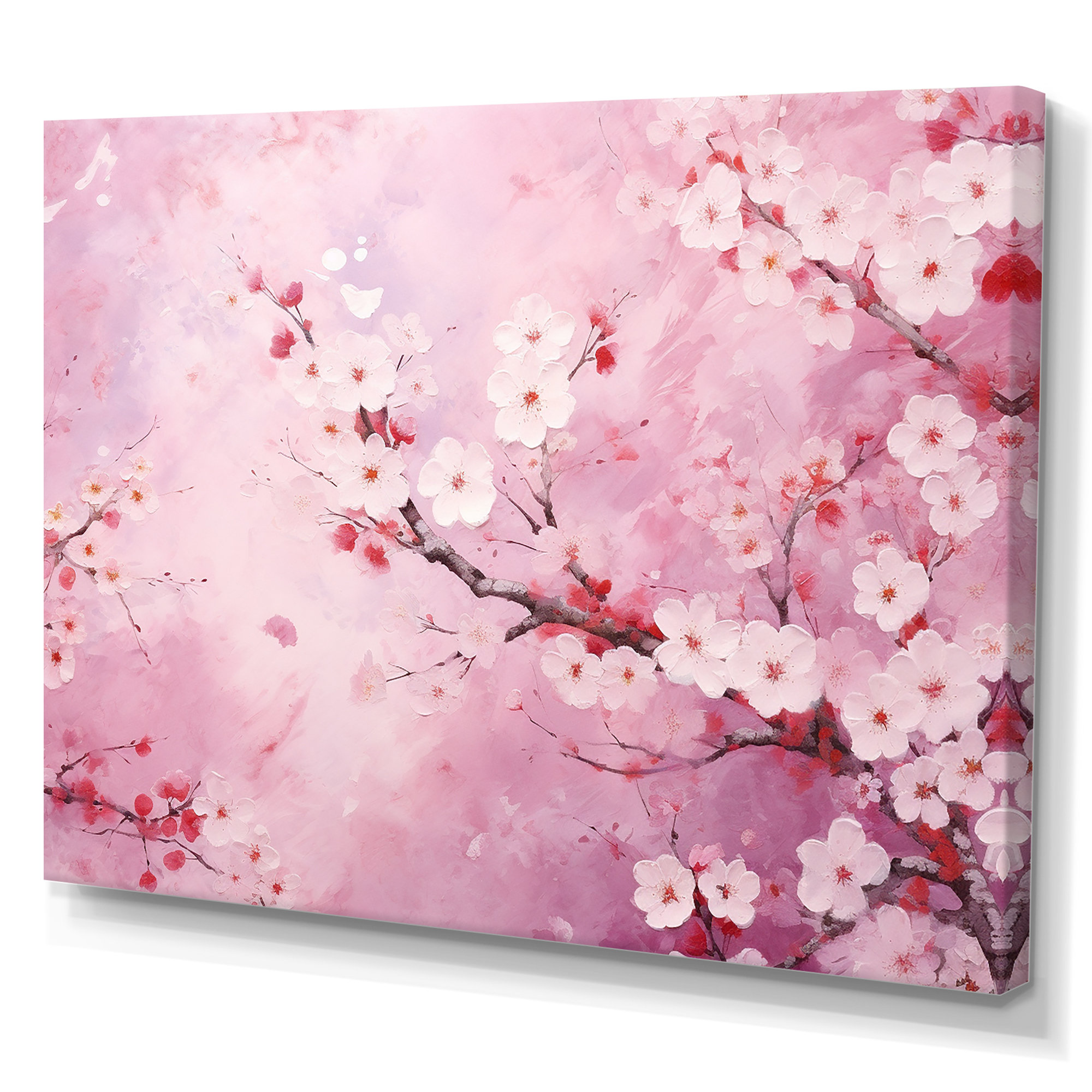 Winston Porter Minimalism Pink Cherry Bliss Tree II On Canvas Print ...