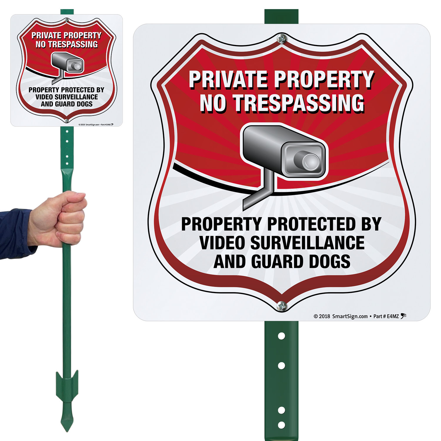 SmartSign Private Property No Trespassing Property Protected By Video ...