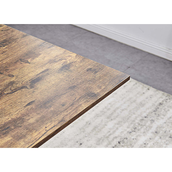 17 Stories Modern Wood Dining Table Kitchen Table with Metal Base | Wayfair