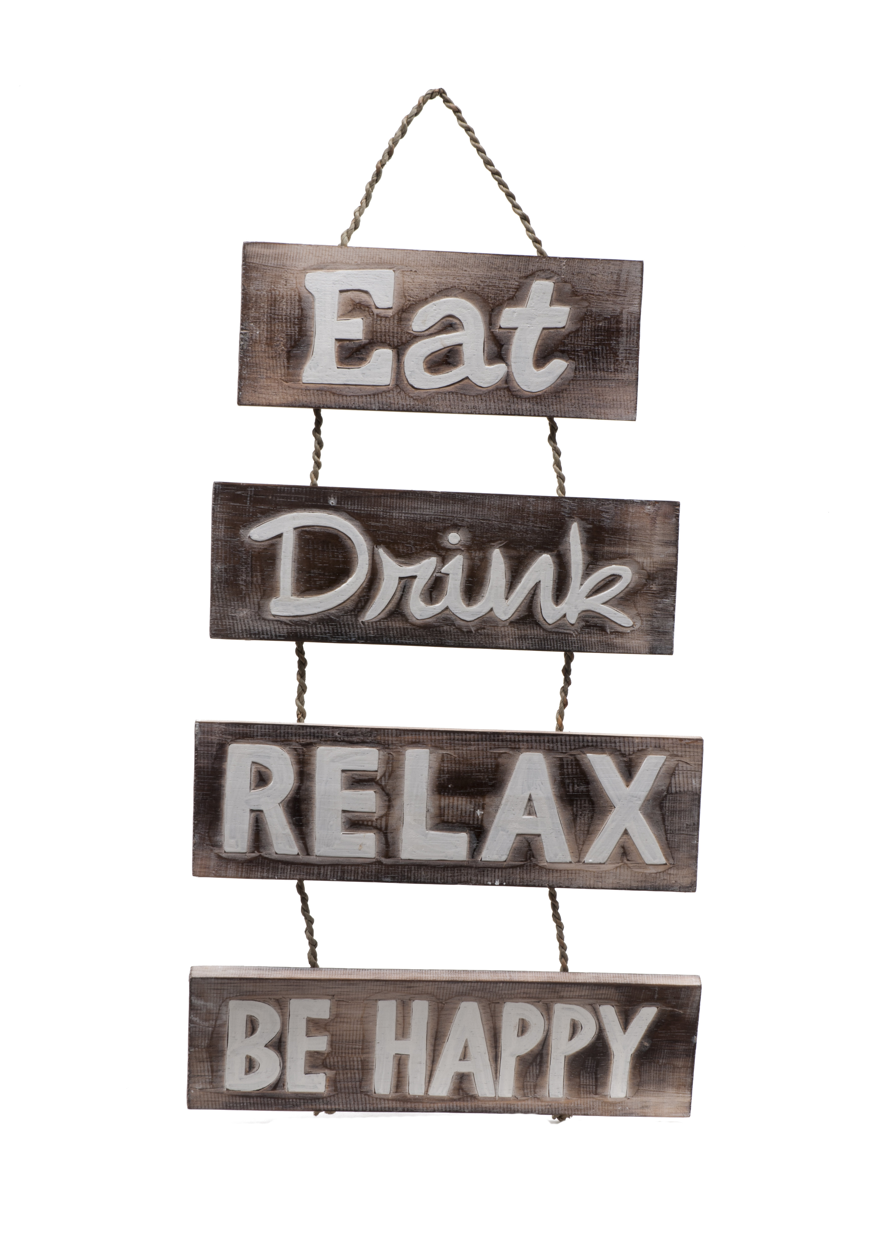 Gracie Oaks Yajaida "Eat Drink Relax Be Happy" Rope Sign By RAM Game ...