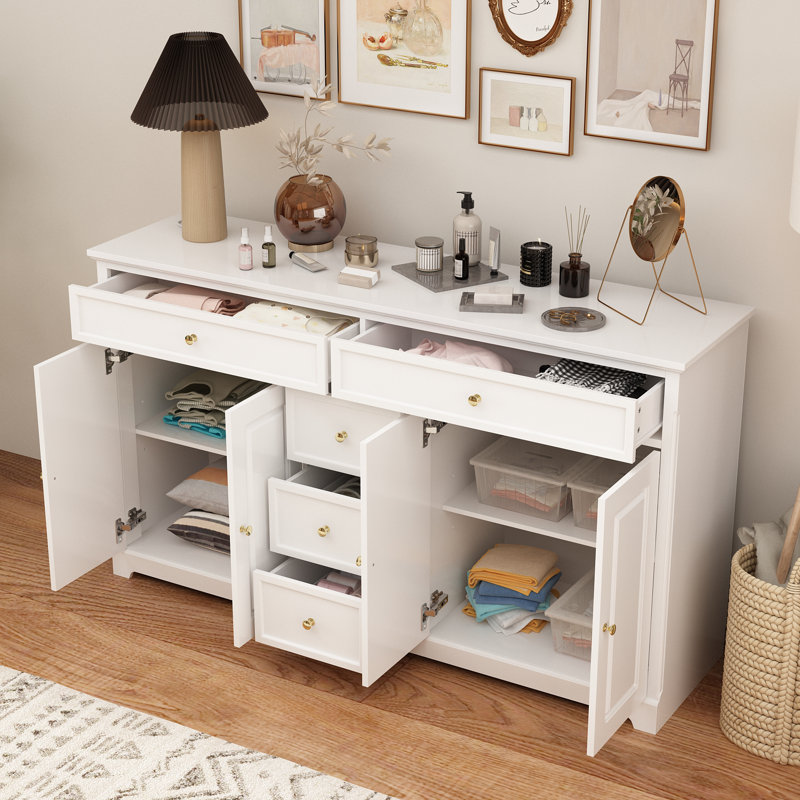 Winston Porter 5-Drawer 2-Cabinet Sideboard With Strong Storage ...