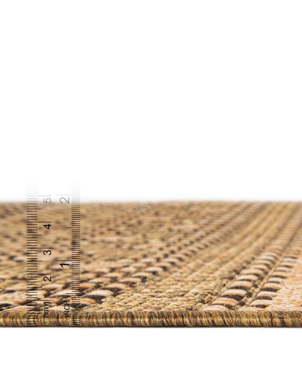 Mistana™ Krystal Geometric Light Brown Indoor/Outdoor Area Rug ...