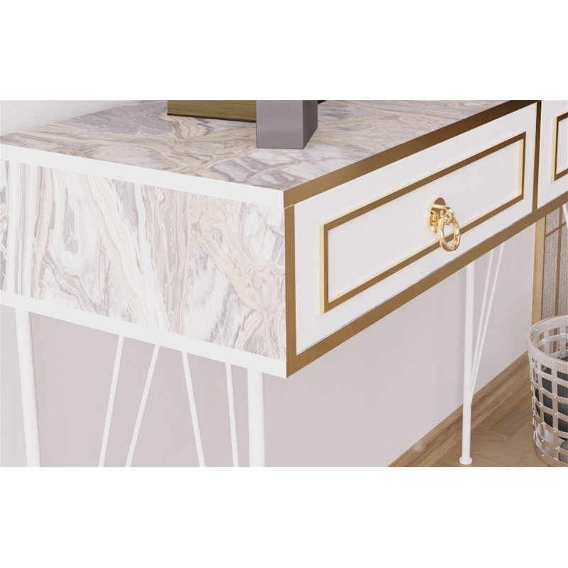 Mercer41 Inge Console Table,Entry table,Hoyer table with Metal Legs and ...