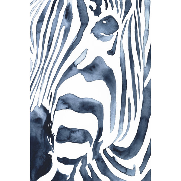 BohoLiving Leinwandbild Indigo Zebra II von Victoria Borges | Wayfair.de