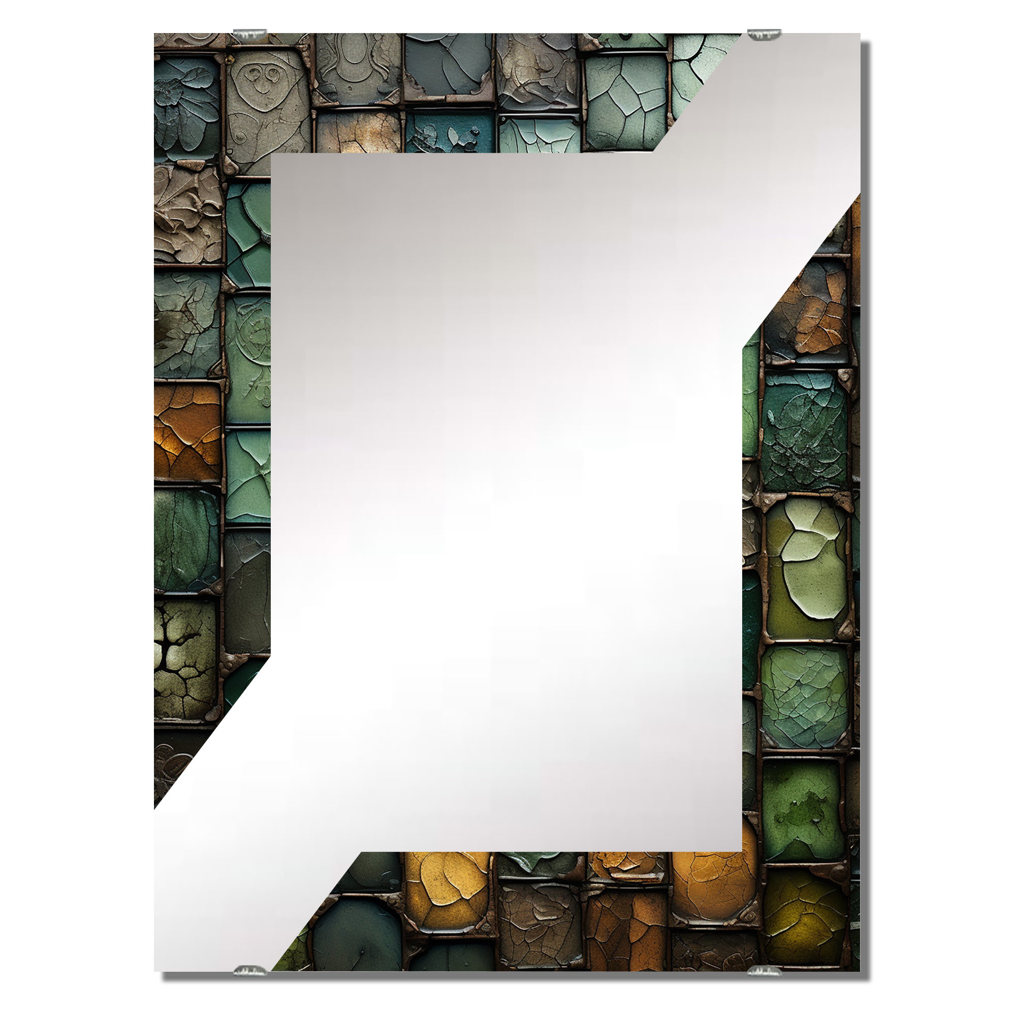 East Urban Home Stones Tiles II - Abstract Tile Mirror Wall Decor ...