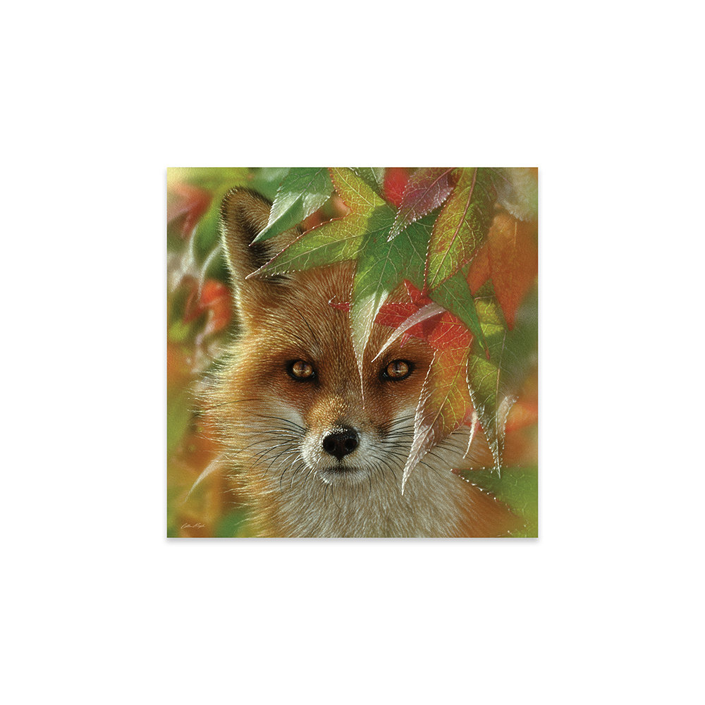 Millwood Pines Autumn Red Fox On Plastic / Acrylic Painting | Wayfair