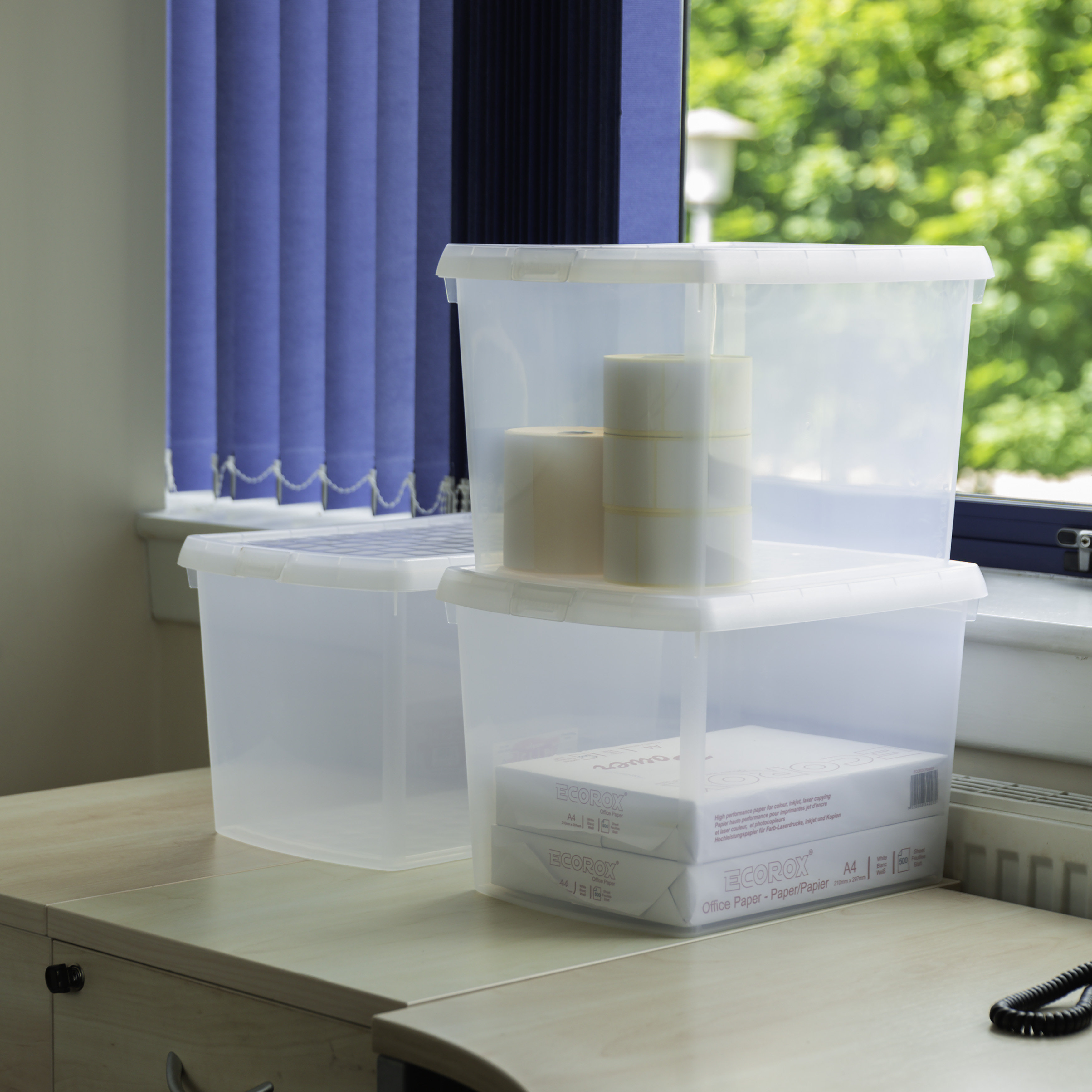 Wham Clip Rectangular Plastic Storage Boxes with Secure Clip Lock Lid ...