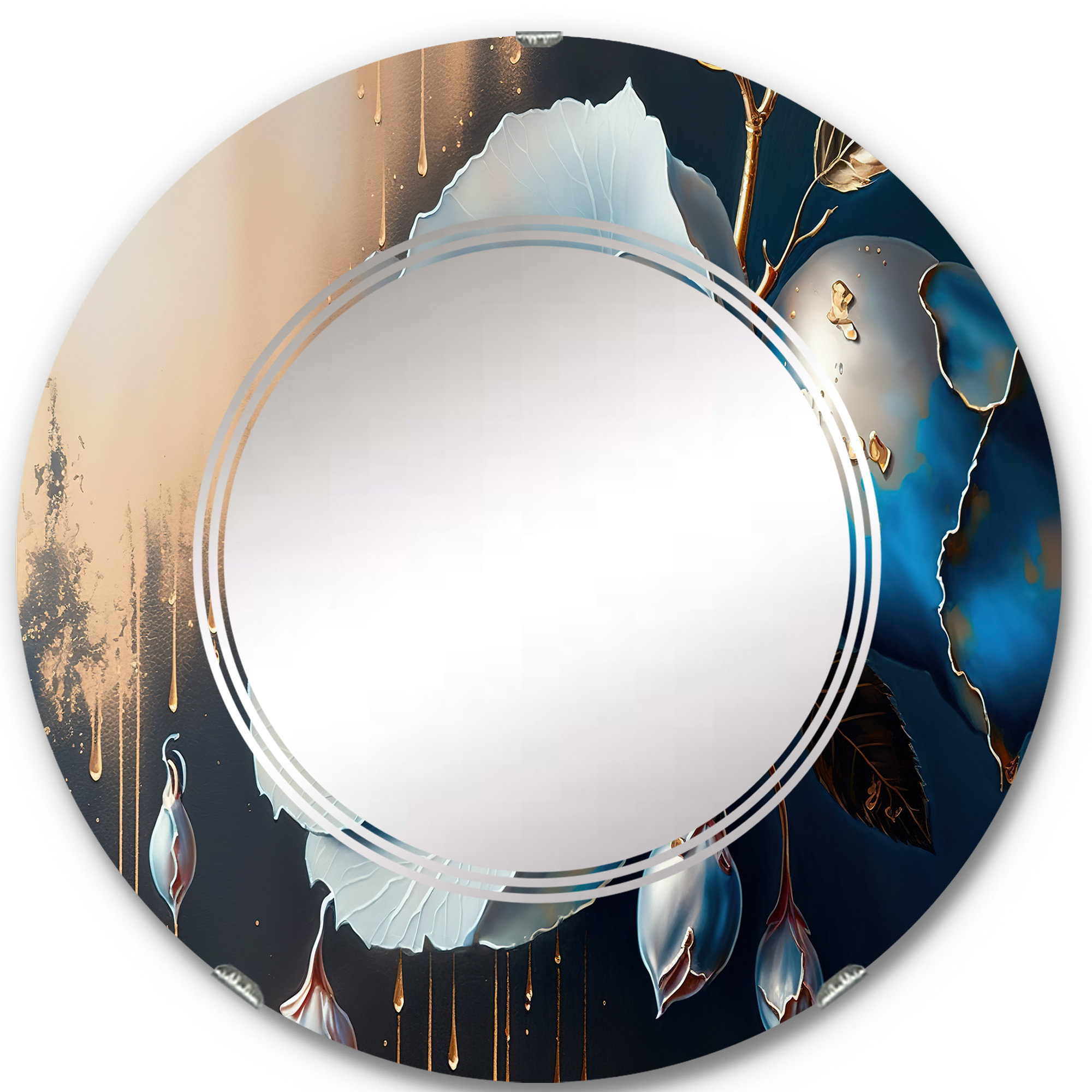 East Urban Home Rafi Vibrant Blue Camellia Flower I - Floral Camellia ...