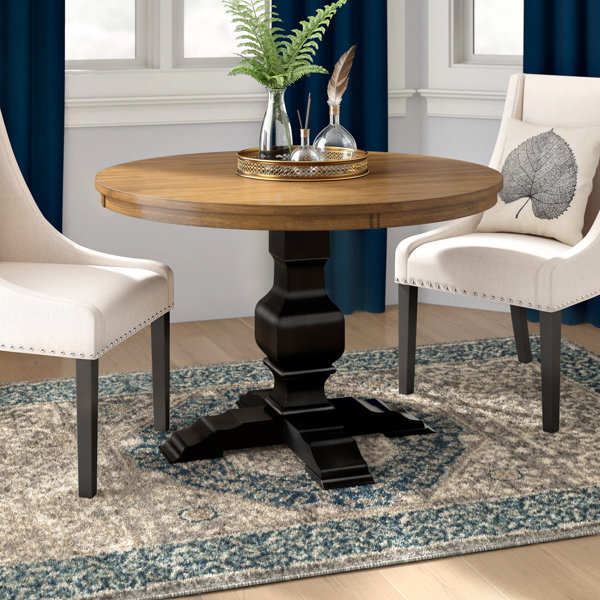 Three Posts™ Fortville Round Solid Wood Dining Table & Reviews | Wayfair
