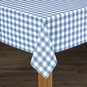 Gracie Oaks Wolsingham Gingham 100% Cotton Square Tablecloth & Reviews ...