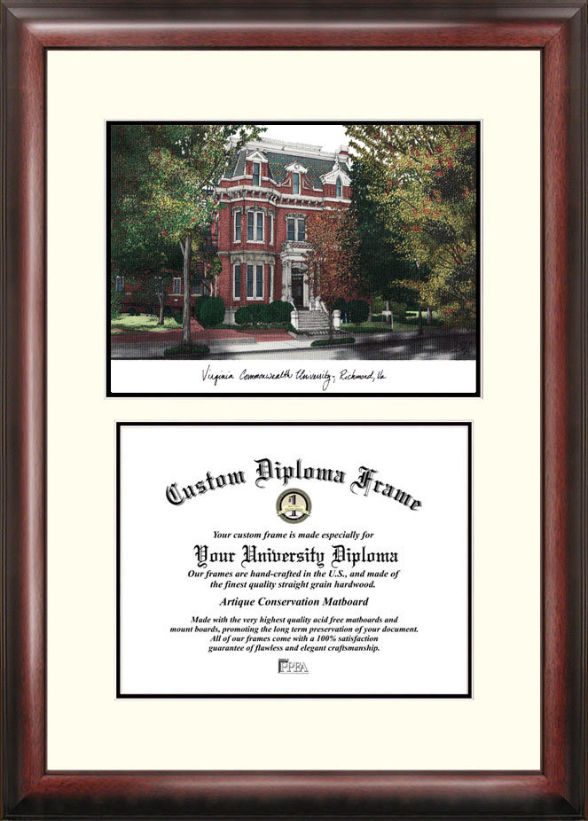 Campus Images NCAA VCU Rams Scholar Lithograph Diploma Frame | Wayfair