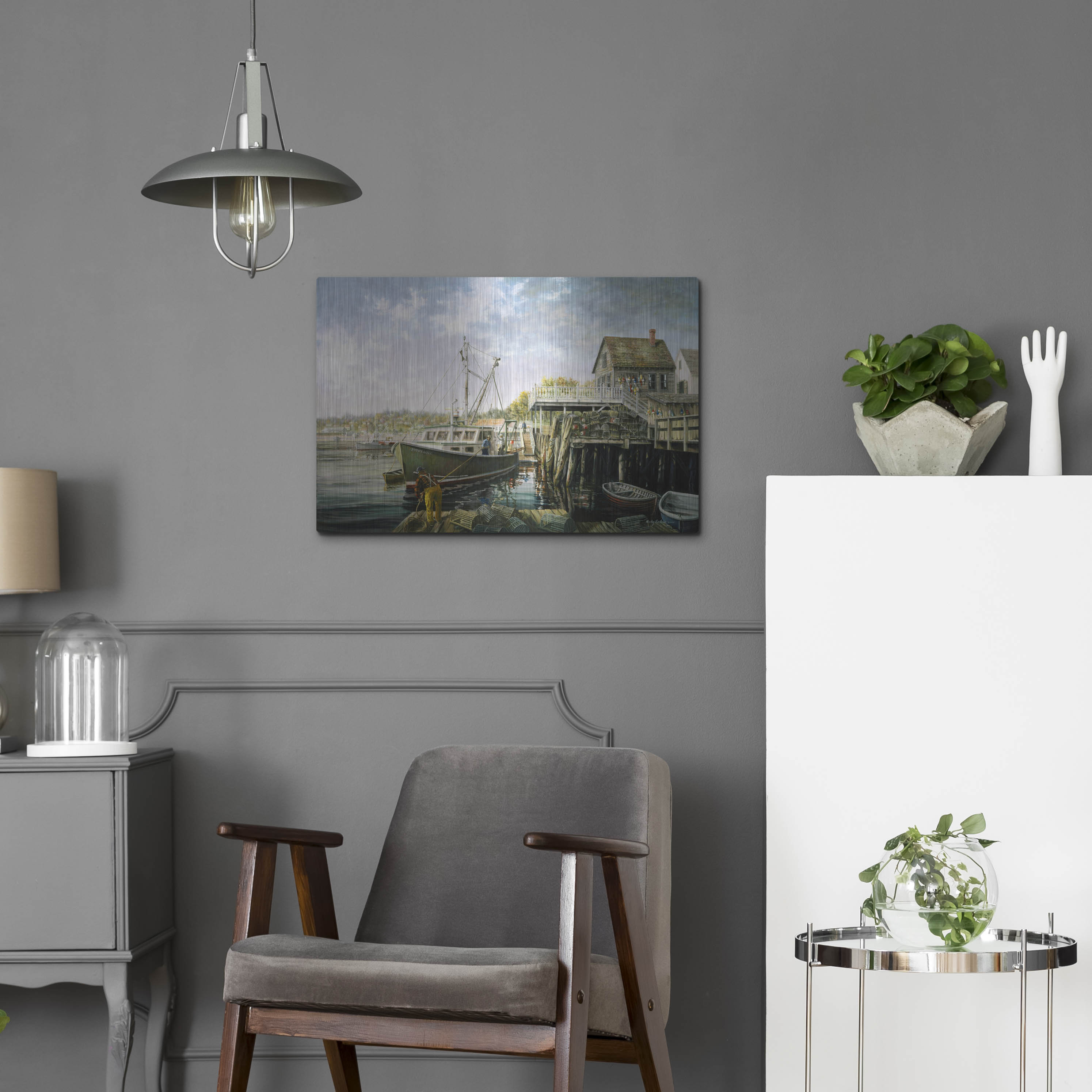 Breakwater Bay Snug Harbor' by Nicky Boehme Metal Wall Art | Wayfair