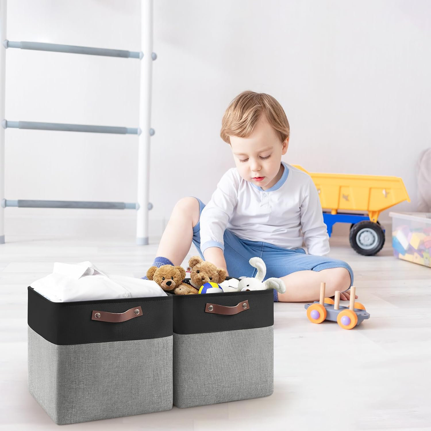 Hokku Designs Collapsible Fabric Cube Storage Bins, Pack of 6 Closet ...