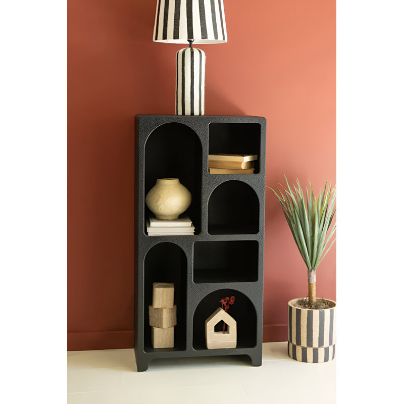 Latitude Run® Tall Textured Black Cubbie Cabinet | Wayfair