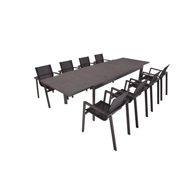 17 Stories Myel Rectangular 8 - Person 400cm Long Dining Set | Wayfair ...