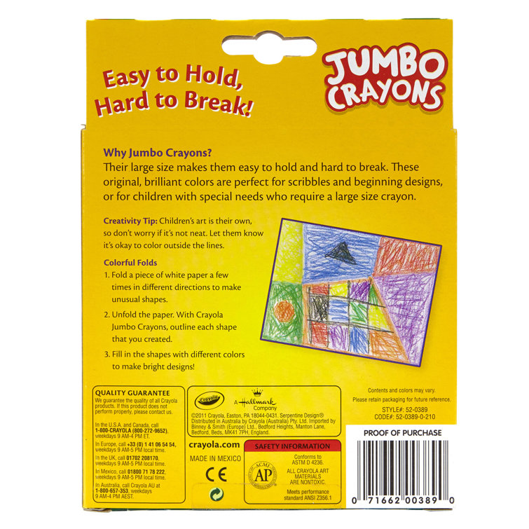 Crayola Crayons Jumbo 8ct Peggable Tuck Box & Reviews - Wayfair Canada