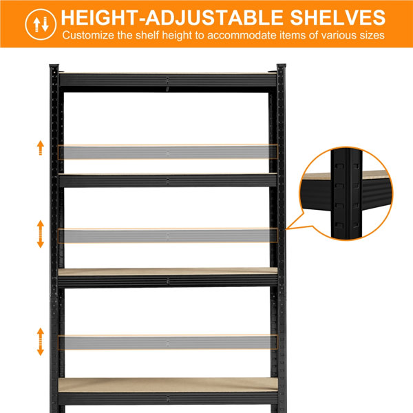 17 Stories 35.5'' W Metal Height -Adjustable Shelving Unit & Reviews ...