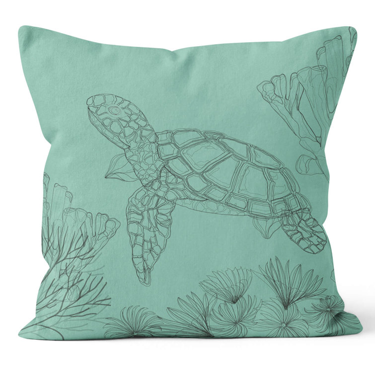 We Love Cushions Sketch Turtle - Funky Art Cushion - Echo - House of ...