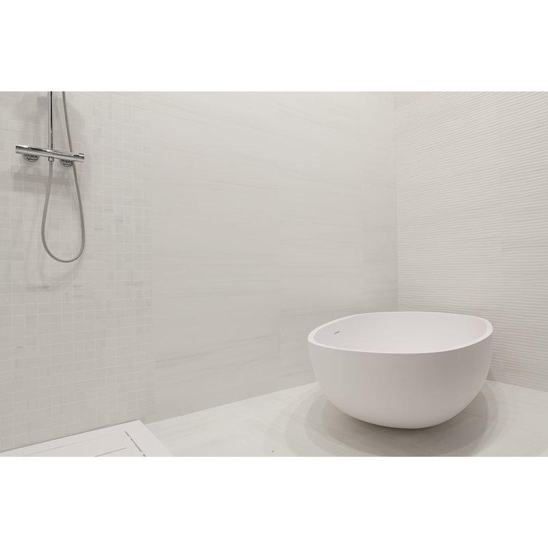 Azulev Bianca Lasa 12" x 35" Ceramic Marble Look Wall Tile | Wayfair