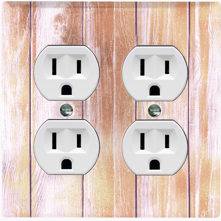 WorldAcc Patterned 2 - Gang Duplex Outlet Standard Wall Plate | Wayfair