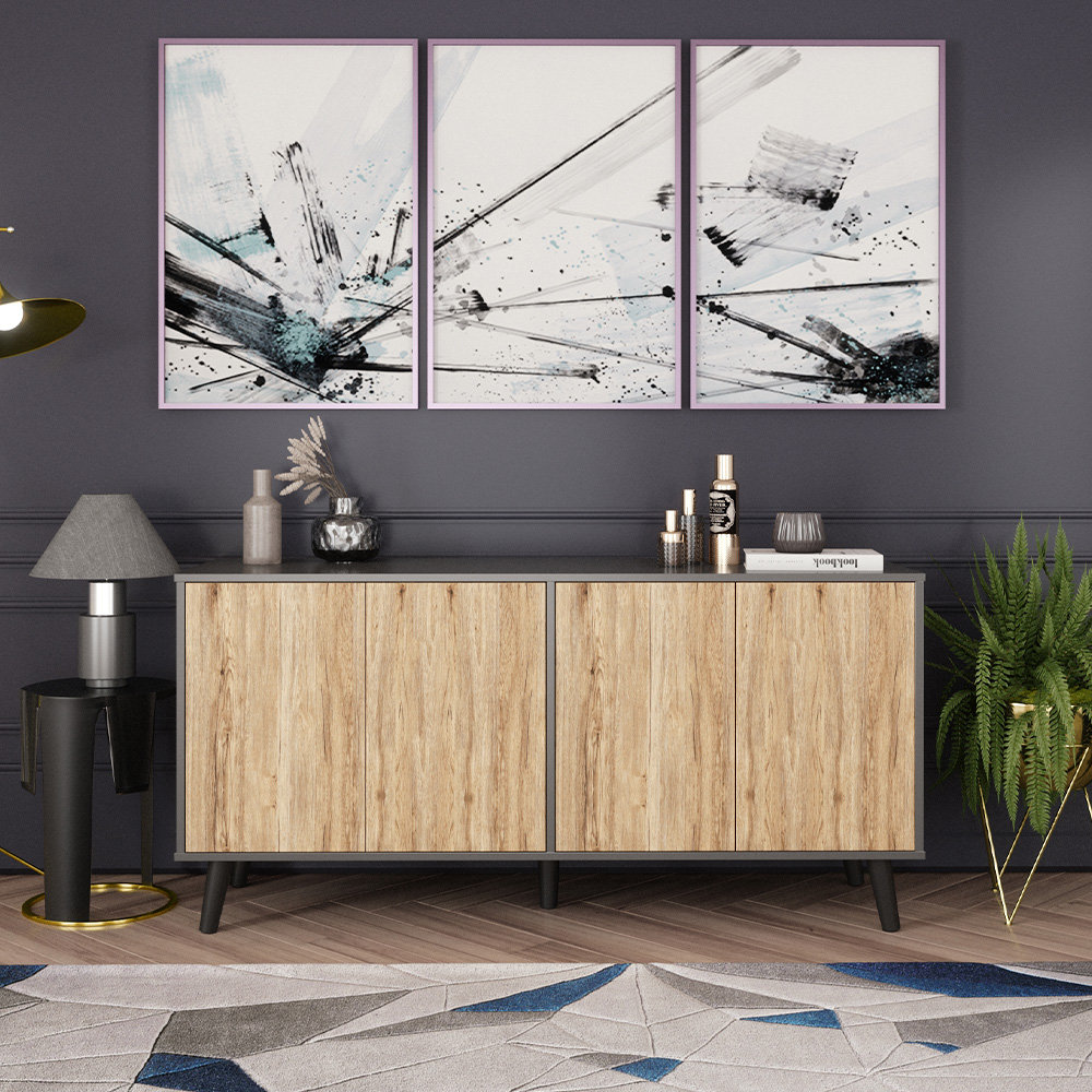 George Oliver Caplinger Sideboard Buffet Cabinet With Storage, 55 ...