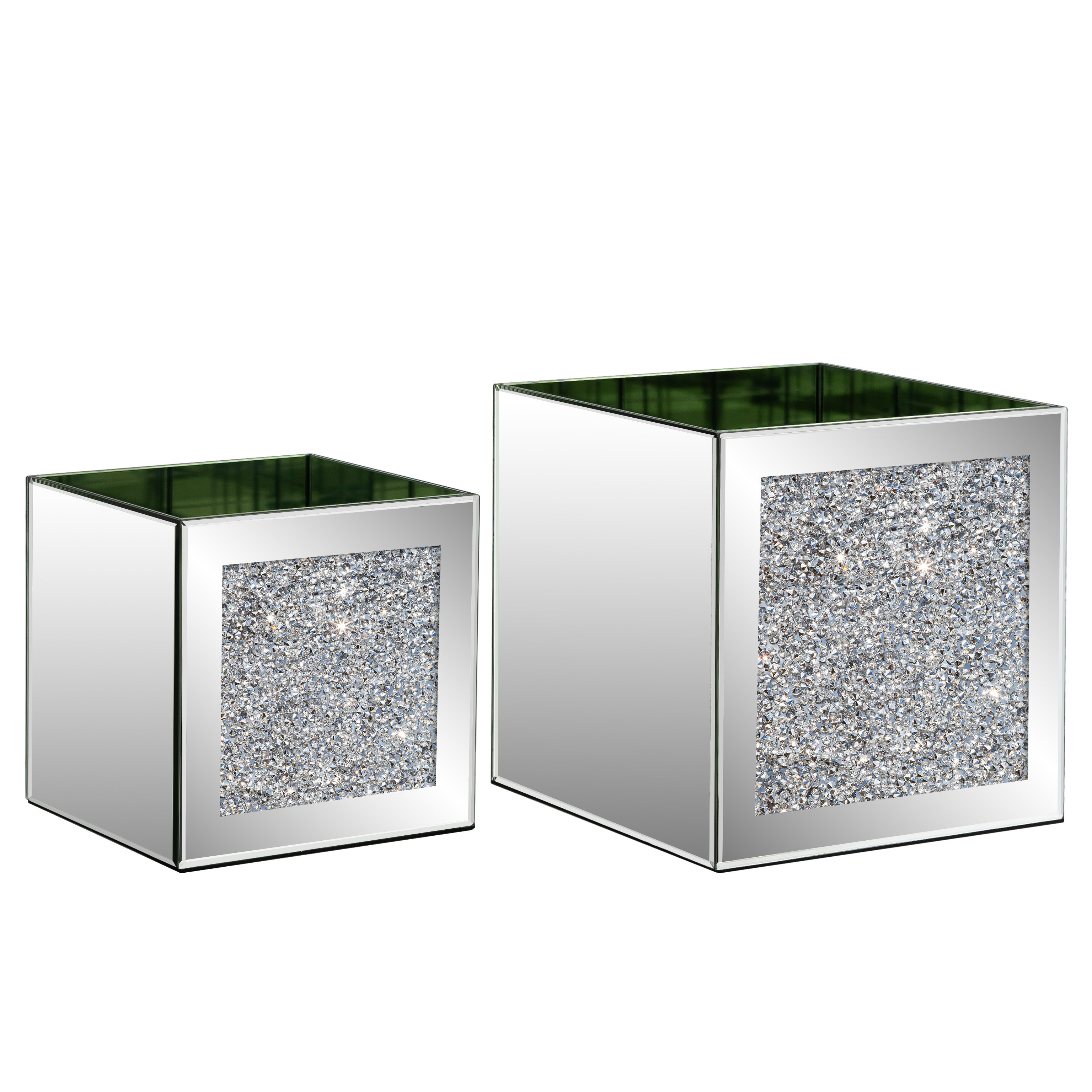 Latitude Run® Almaraz Handmade Mirrored Glass Planter Box | Wayfair