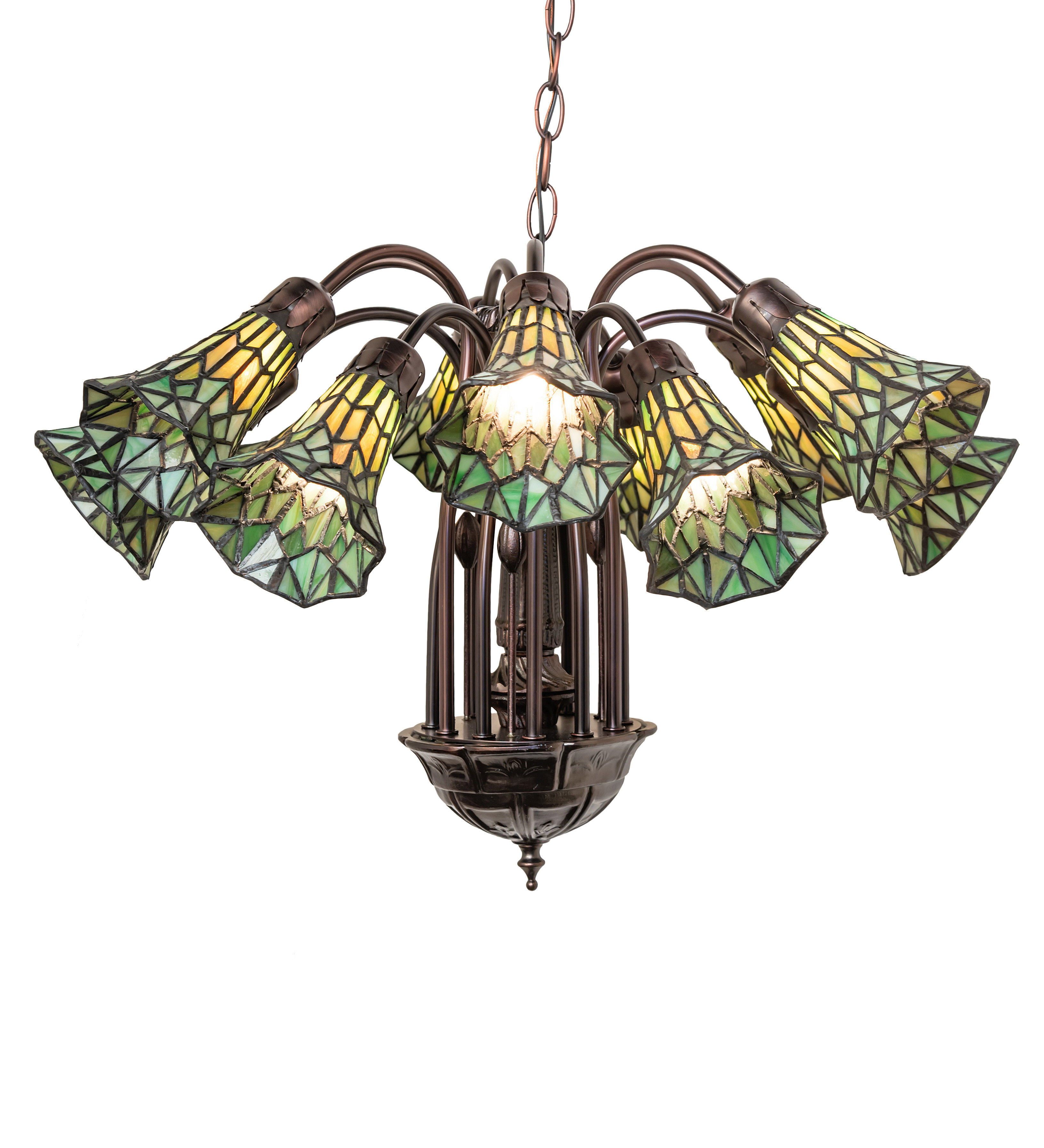 Meyda Lighting 24" Wide Stained Glass 12 Light Chandelier | Perigold