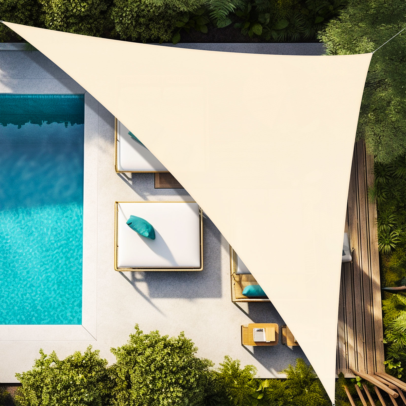 Artpuch 13'x20'x23.9' Customize Triangle Sun Shade Sail | Wayfair