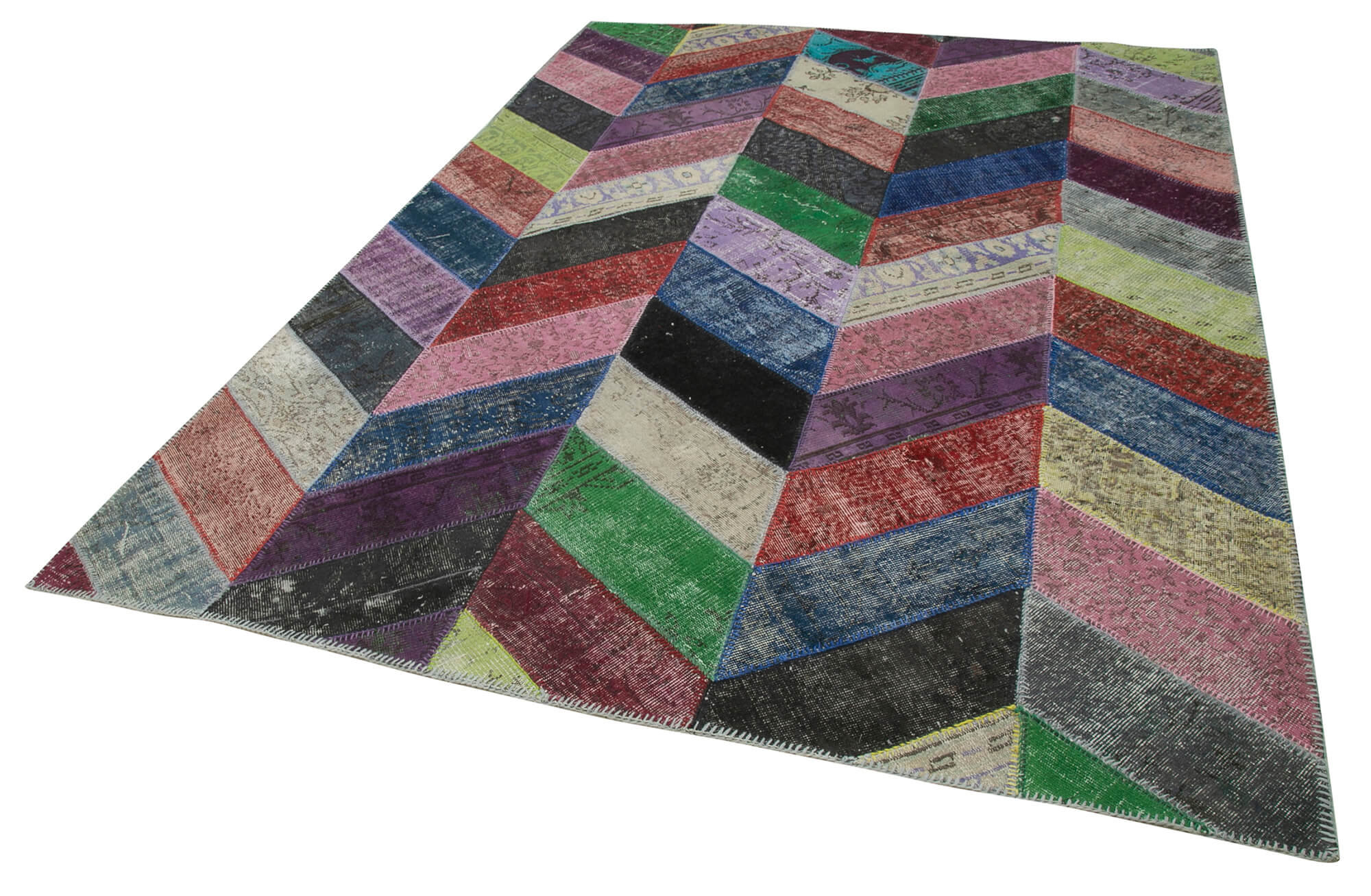 Lofy Kırk Yama Hand Knotted Wool Patchwork Rug | Wayfair