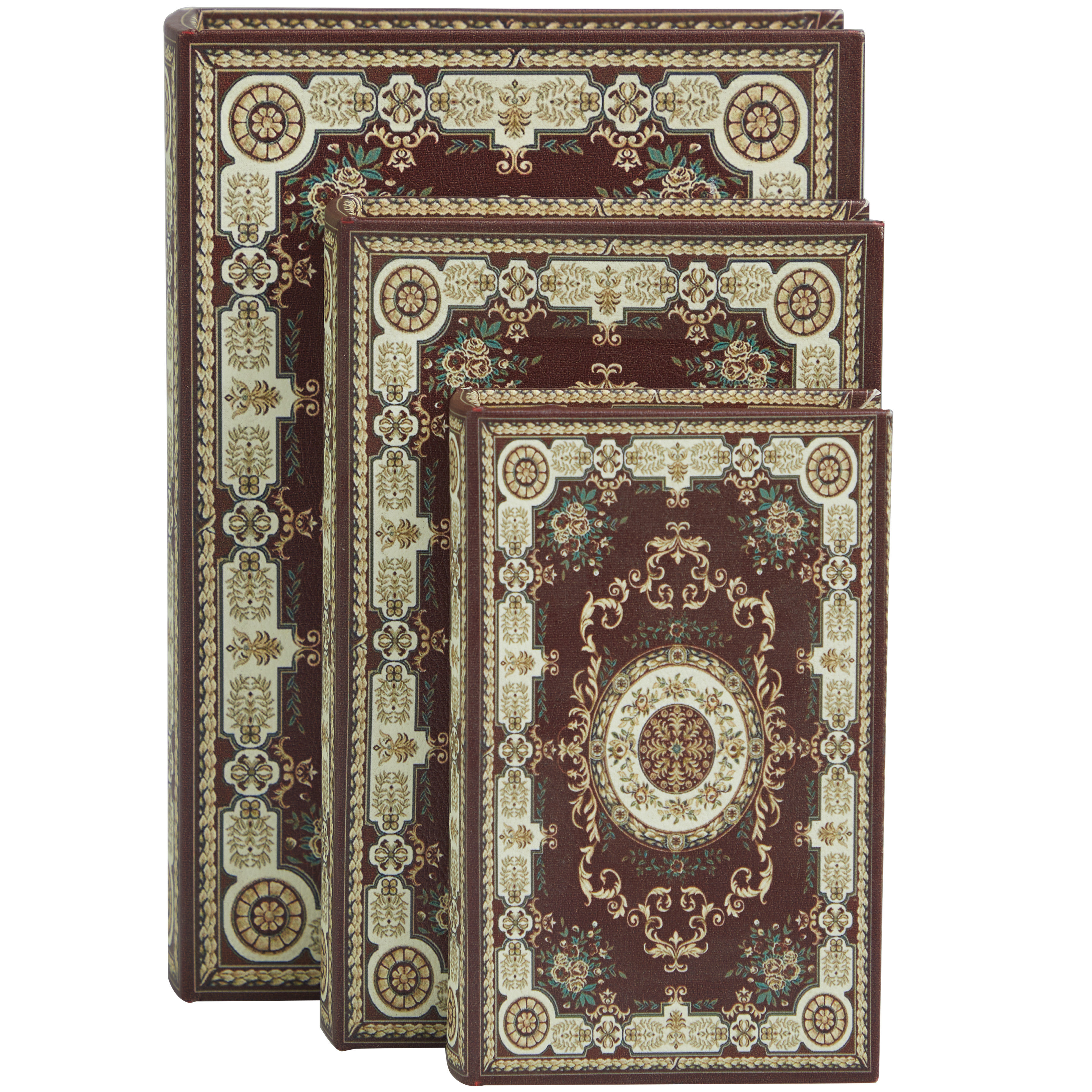 Bungalow Rose Mishaun Canvas With Arabesque Pattern And Gold Page ...