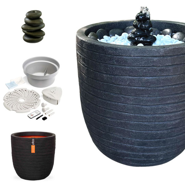 Hydria Life Hydria Bundle Weather Resistant Floor Fountain with Light ...
