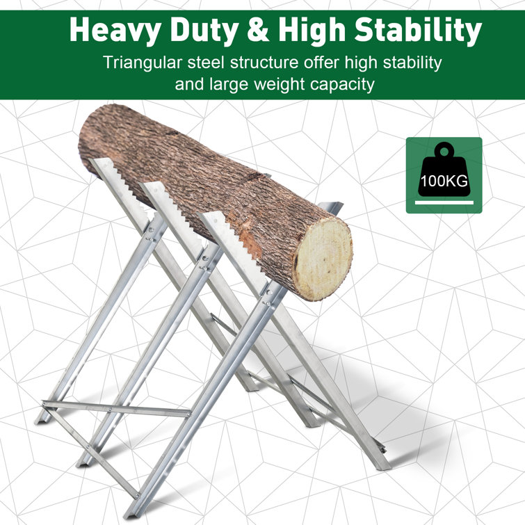 WFX Utility™ DURHAND Portable Sawhorse Heavy Duty Steel Adjustable Work ...