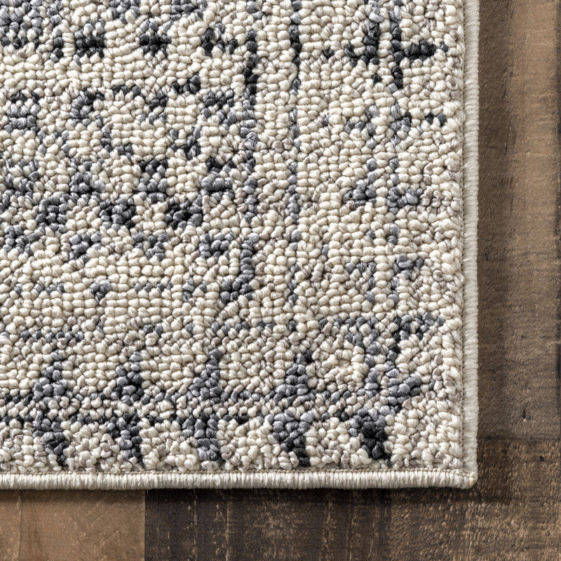 Union Rustic Madalynn Geometric Gray/Black Area Rug & Reviews | Wayfair