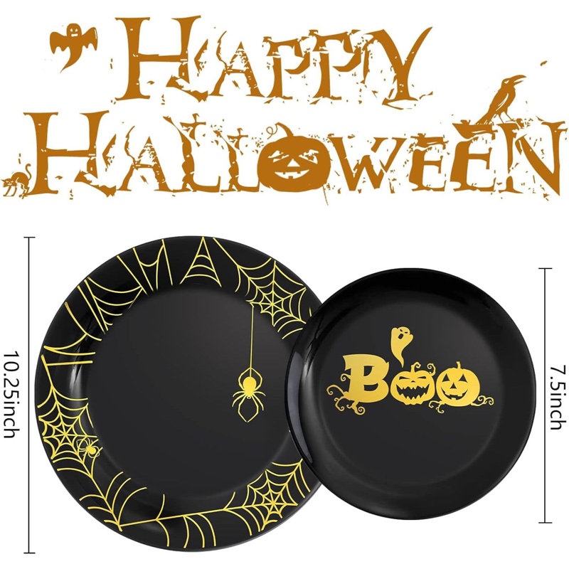 BOPWAY 60 Piece Halloween Dinnerware Set | Wayfair