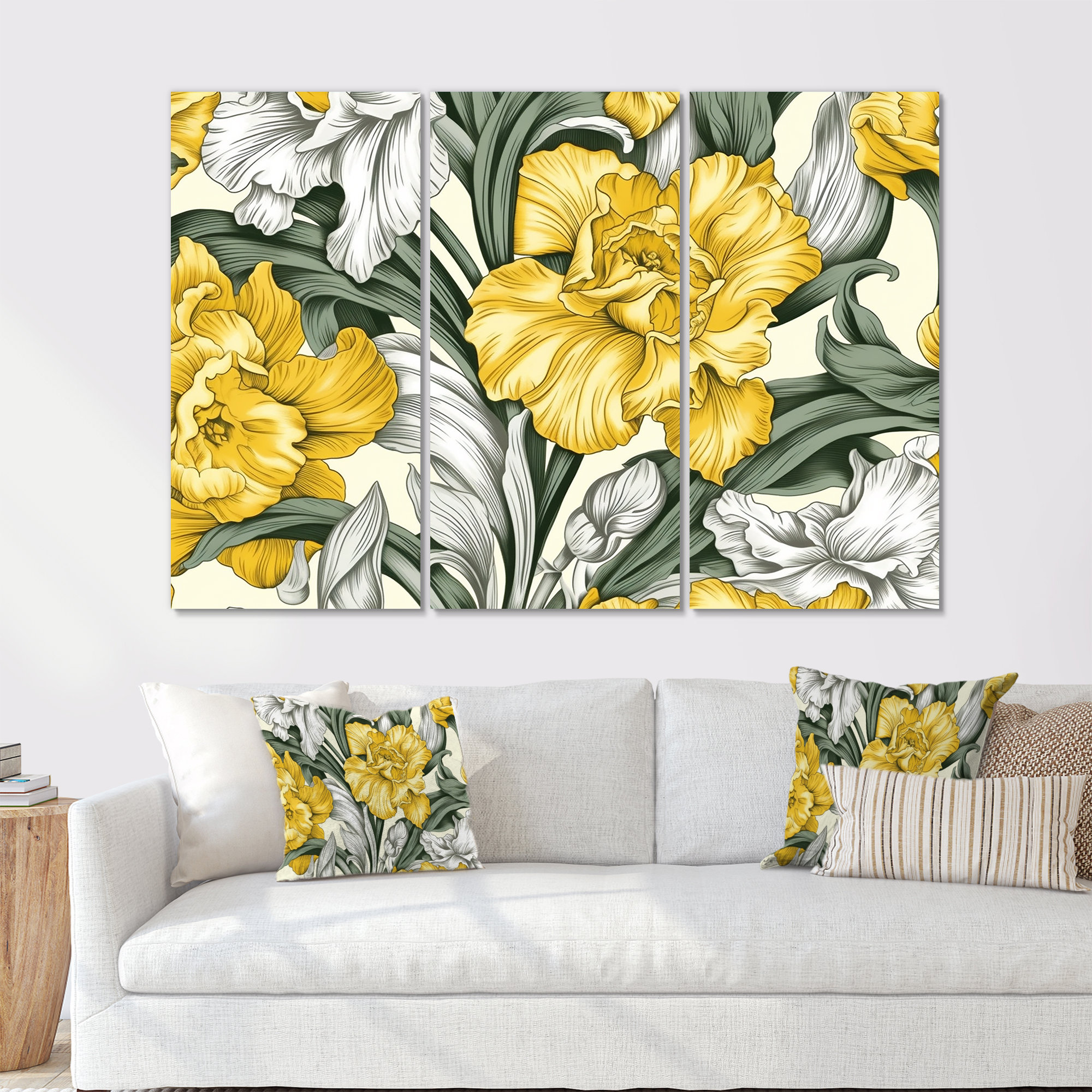 Lark Manor™ Yellow Radiance Daffodil Bloom - Daffodil Canvas Art Set ...