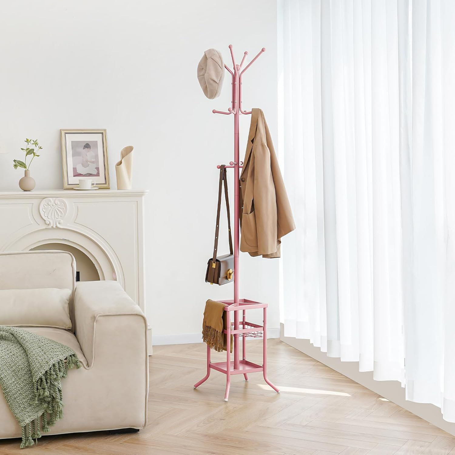 Lark Manor™ Coat Rack Freestanding, Coat Tree With Umbrella Holder ...