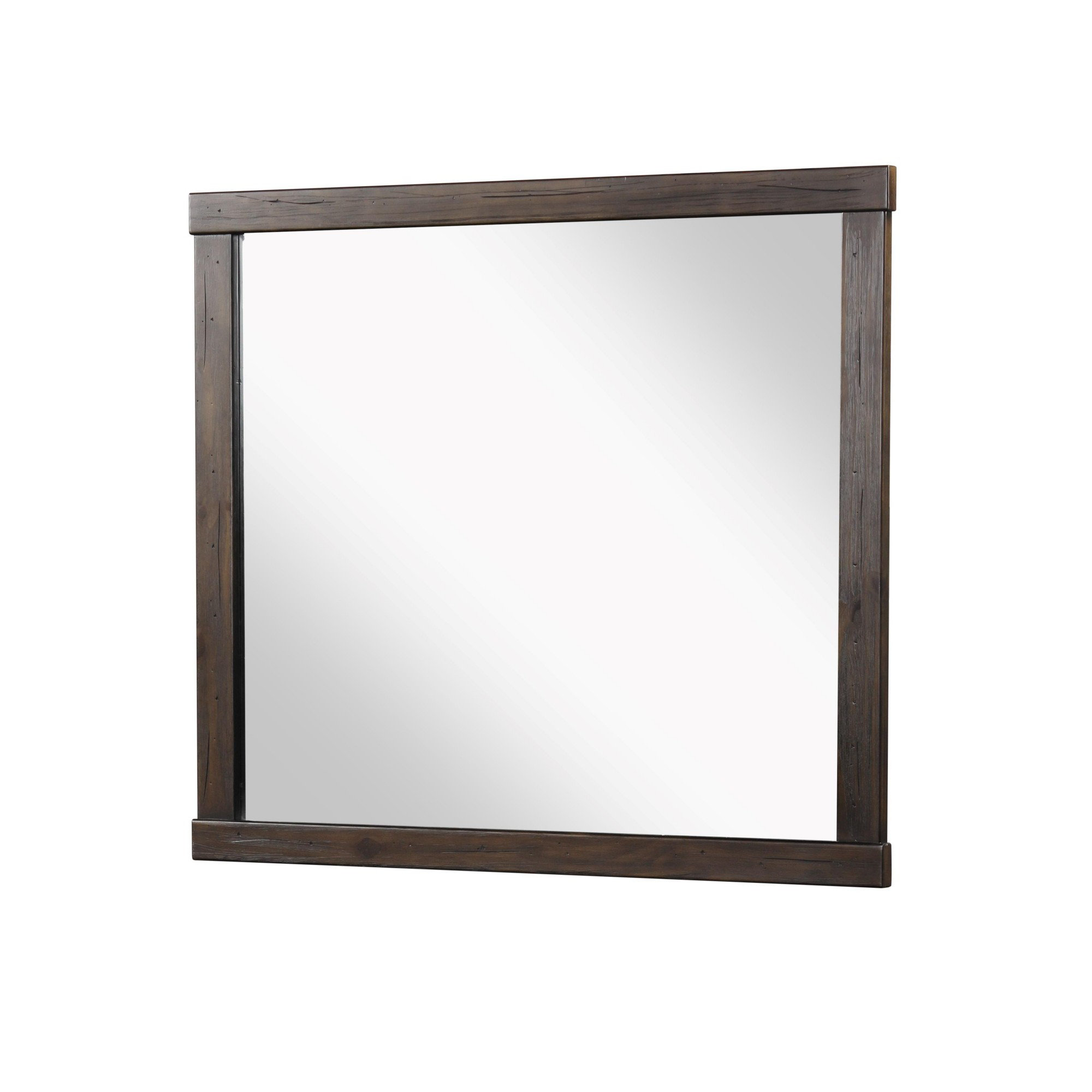 Loon Peak® Square Mirror With Knotty Oak | Wayfair
