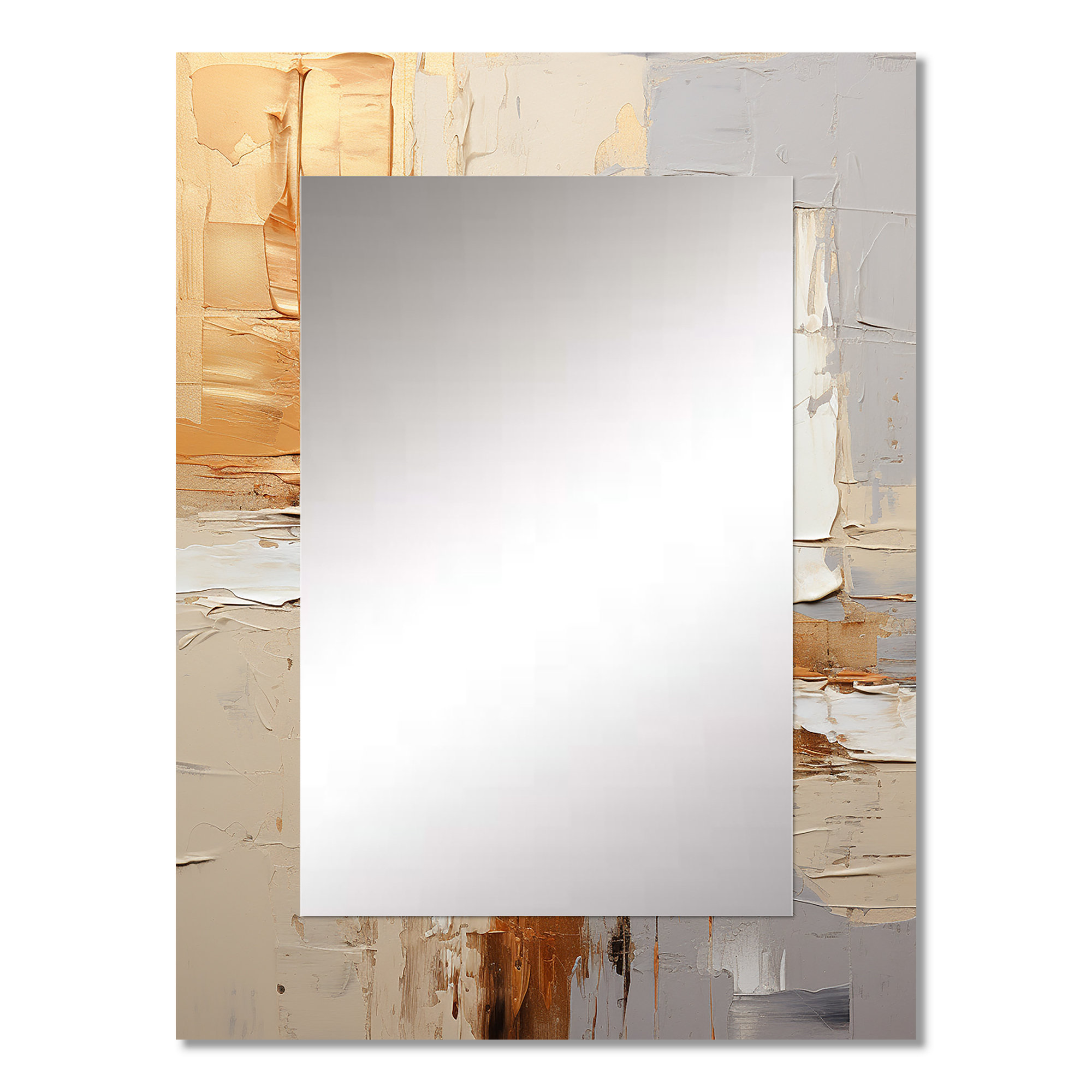 East Urban Home Beige Grey Geometric Collage II - Abstract Collages ...