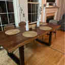 Union Rustic Lemay Iron Trestle Dining Table & Reviews | Wayfair