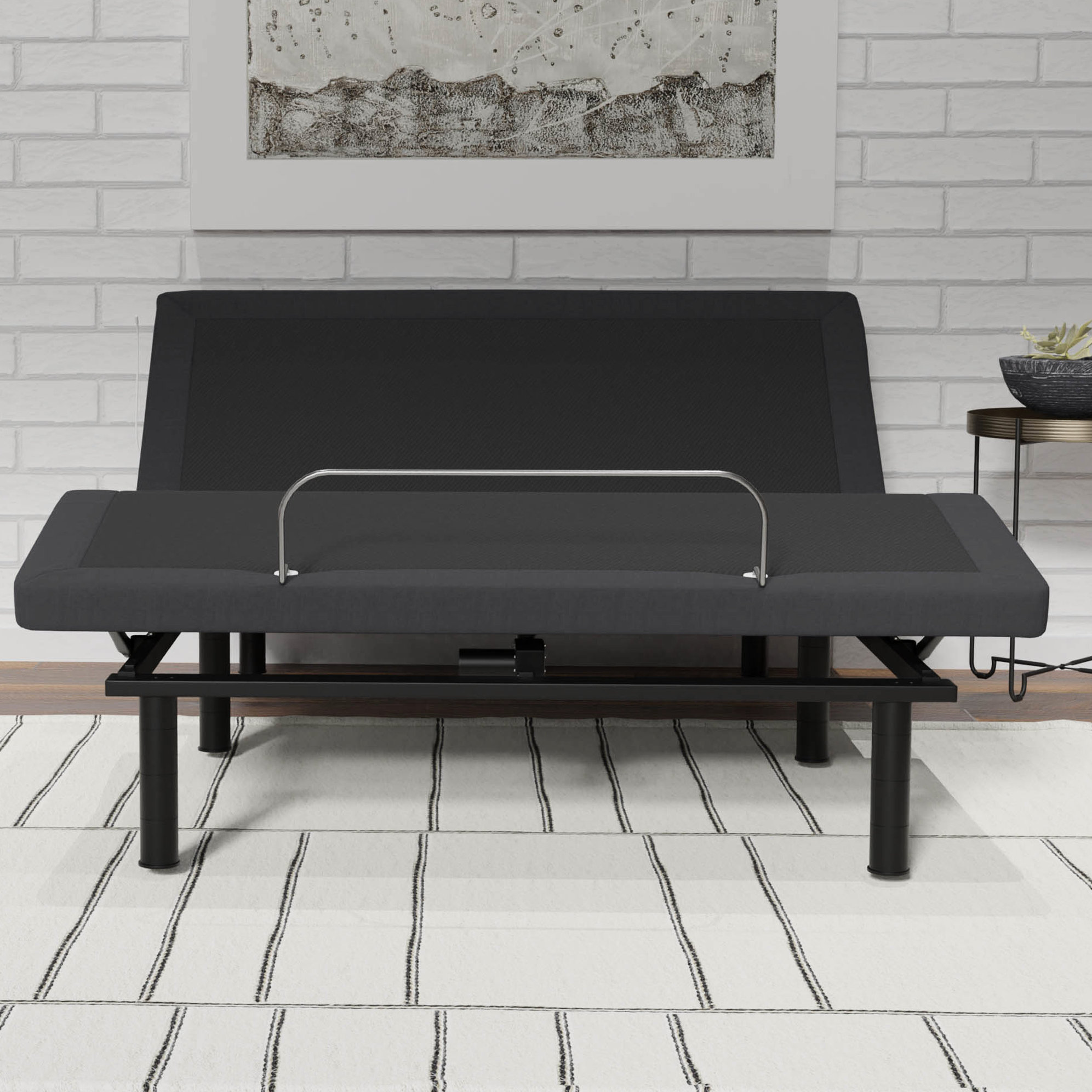 Orren Ellis Adjustable Queen Bed Featuring Zero & Programmable Memories Base With Glide Tech ...